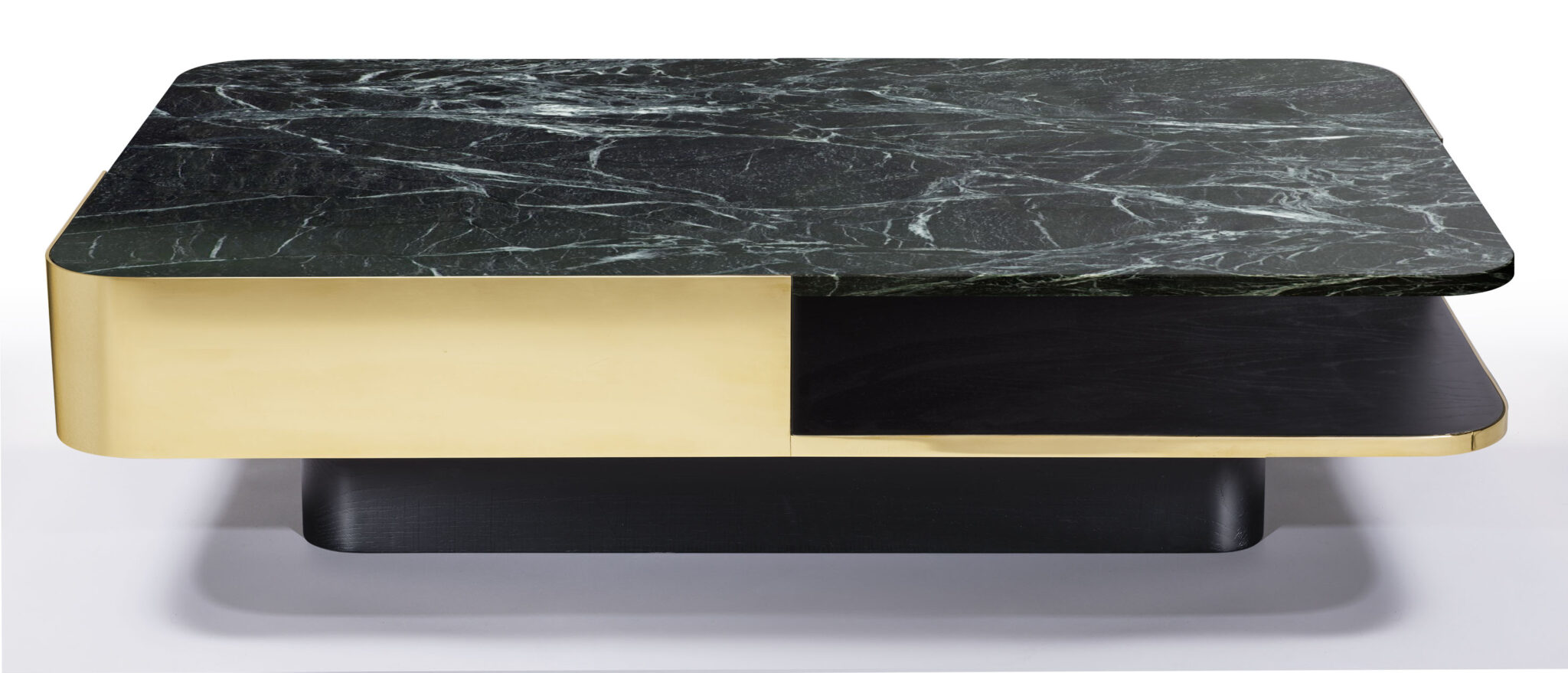 Red Edition - Table basse lounge, Marbre vert, Laiton - Homepage